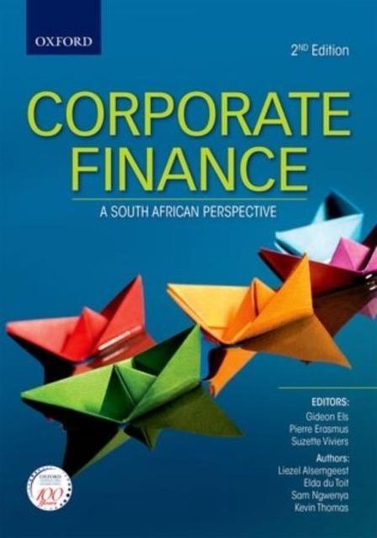 Corporate Finance: A South African Perspective | 9780195996012 | Elda du Toit | Boeken | bol