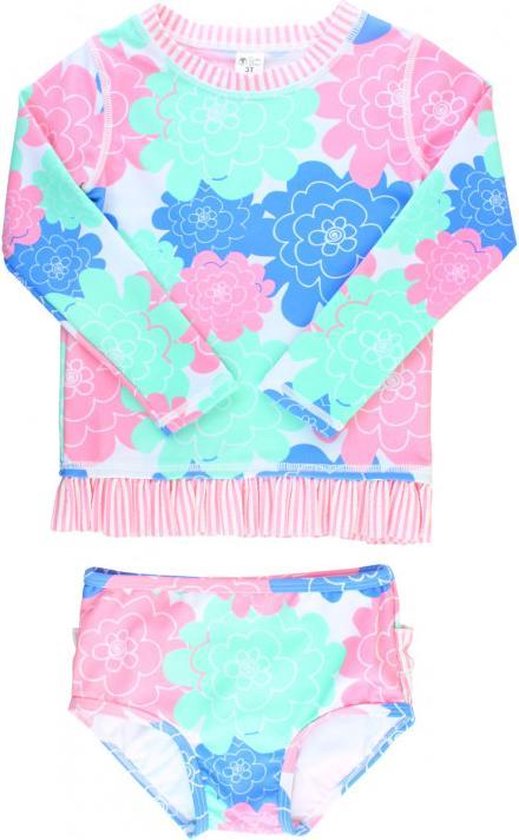 Pastel tankini met lange mouwen en UV 50+ berscherming|Rox maat 86/92 ...