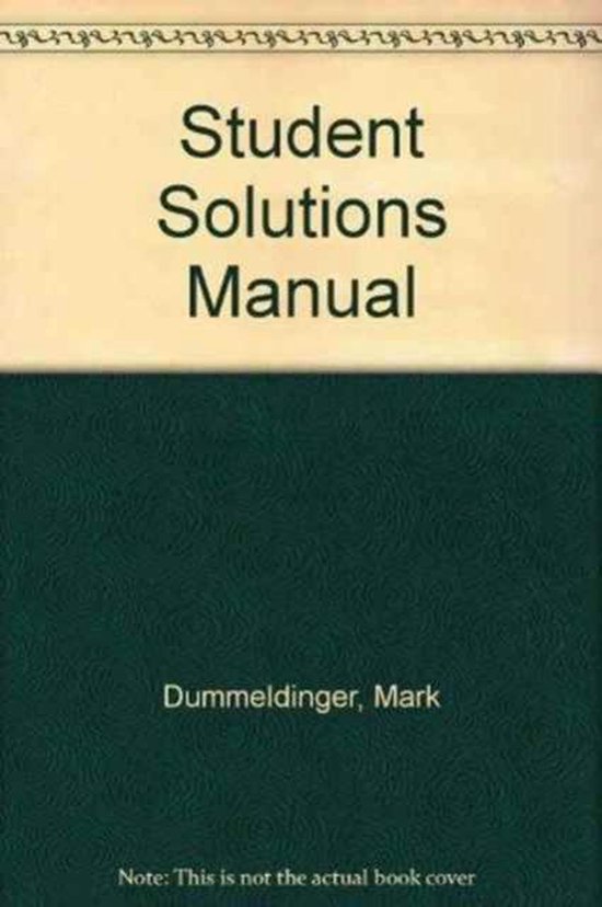 Student Solutions Manual, Dummeldinger | 9780130205636 | Boeken | bol.com Student Solutions Manual, Dummeldinger | 9780130205636 | Boeken | bol.com
