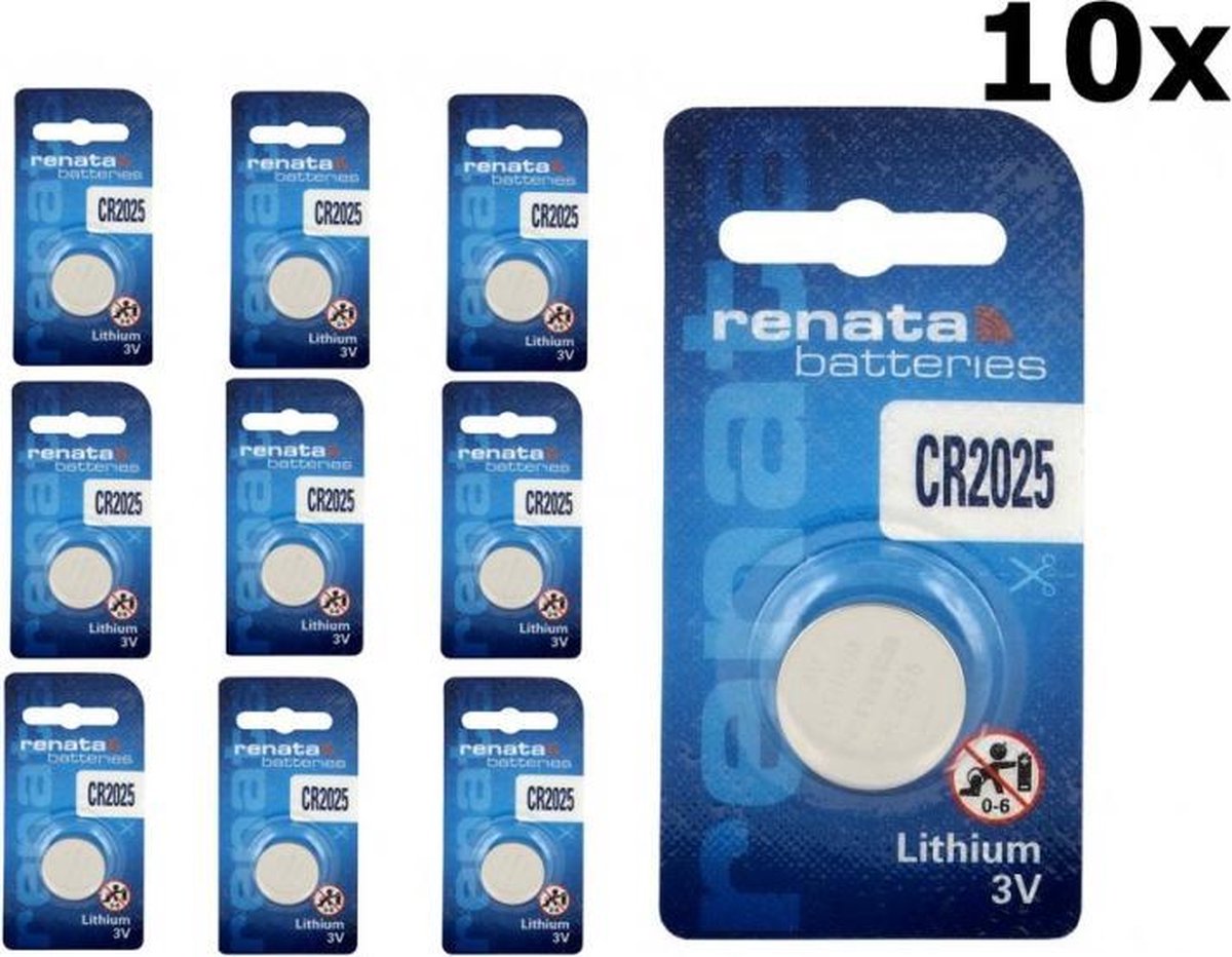 10 Stuks Renata CR2025 3v lithium knoopcel batterij | bol