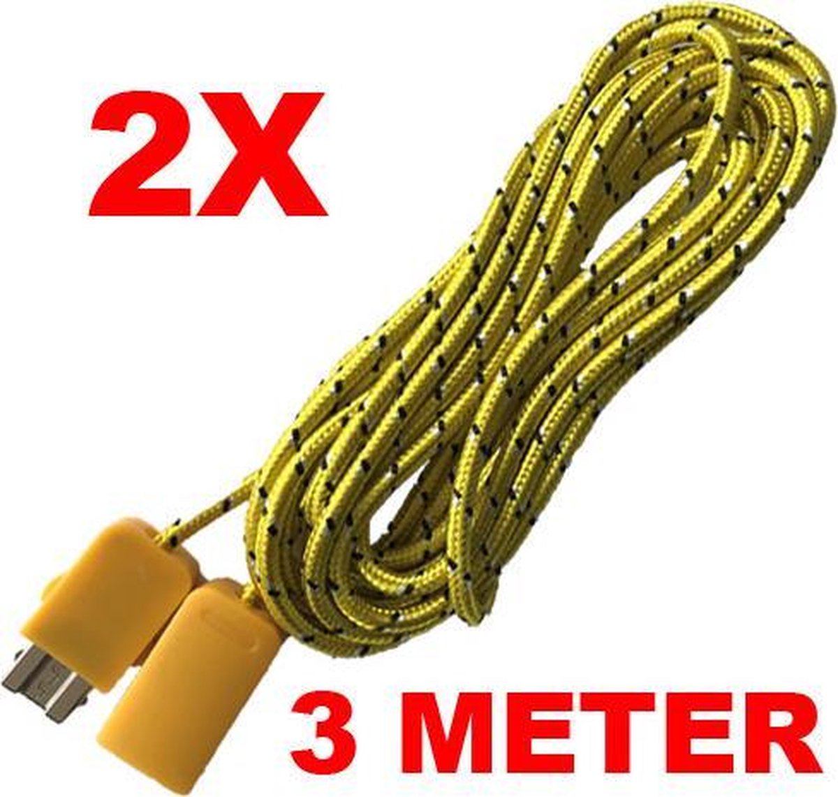 2x Verlengkabel voor Nintendo Mini Classic NES / SNES Controller Nylon ...