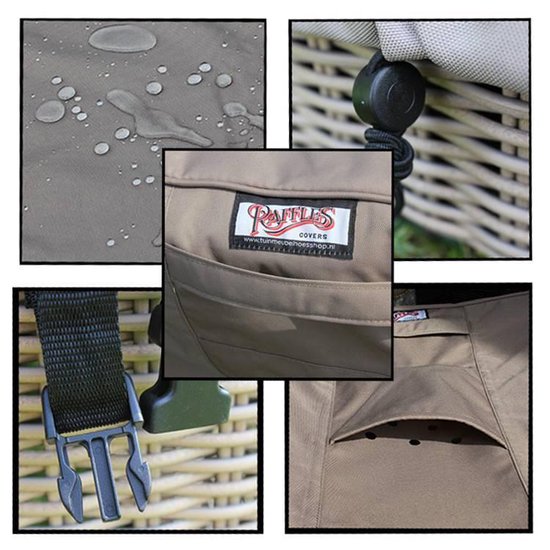 Raffles Covers RHS230 230 x 230 x 90 H: 70 cm taupe | bol.com