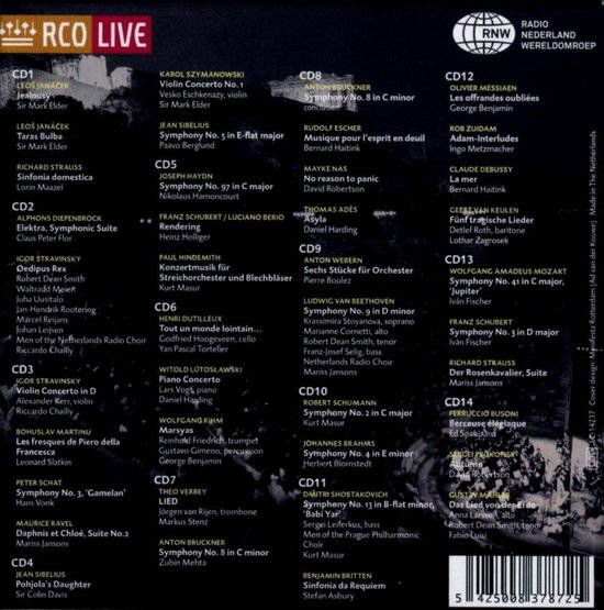 Anthology Of The RCO Live 2000-2010, Koninklijk Concertgebouworkest | CD (album) | Muziek | bol.com
