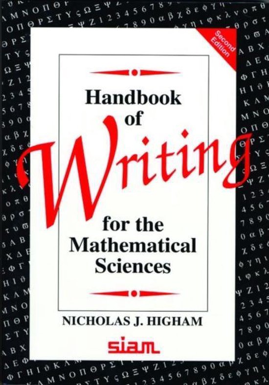 Handbk Writing For Mathematical Sciences | 9780898714203 | Nicholas J ...