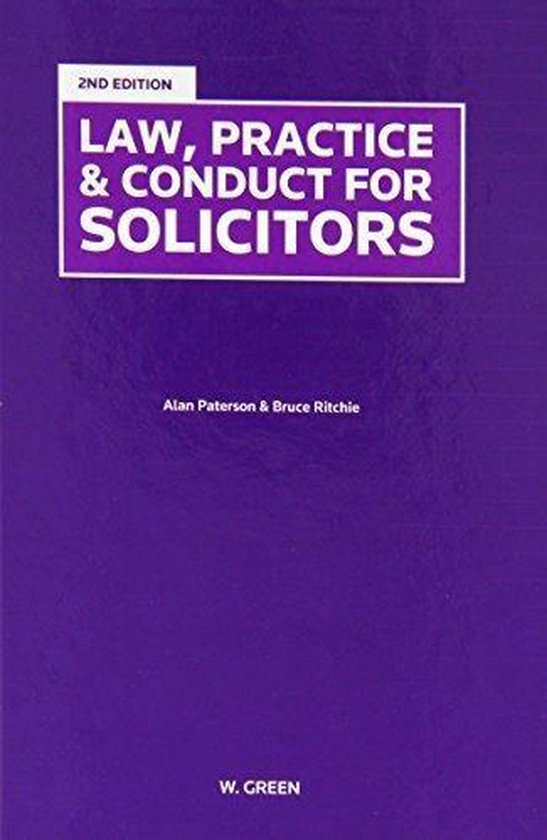 Law, Practice & Conduct for Solicitors | 9780414018297 | Professor Alan ...