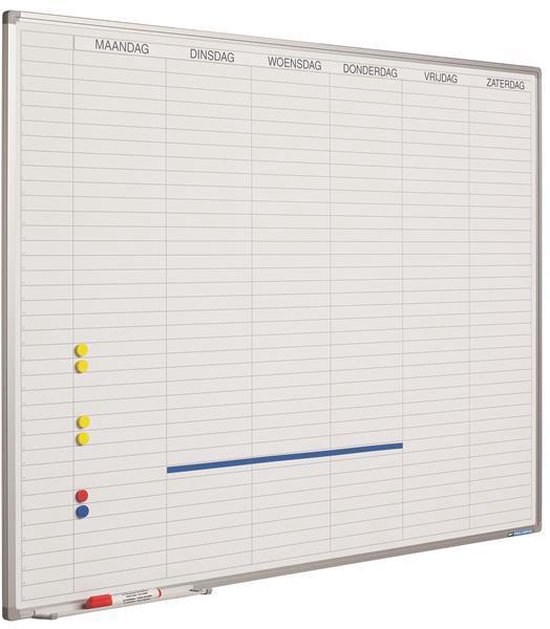 Weekplanner werkdagen - 90x120 cm | bol