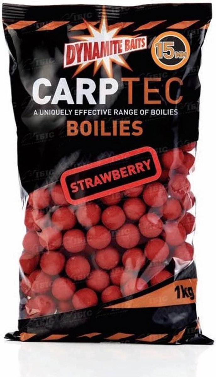 Dynamite Baits CarpTec Strawberry | Boilie | 20mm | 1kg | bol