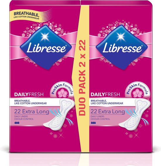 Libresse Extra Long Inlegkruisjes Duo Pack 2 x 22 Stuks | bol