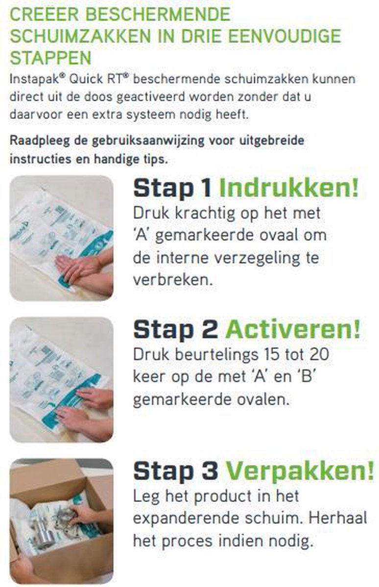 Instapak Quick RT 46x46cm - per doos á 32 stuks | bol.com