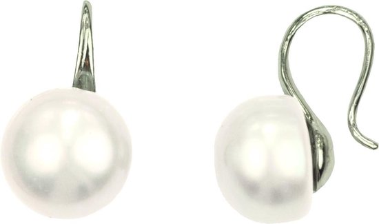 Zoetwater parel oorbellen Leis White - oorhangers - echte parels - wit ...