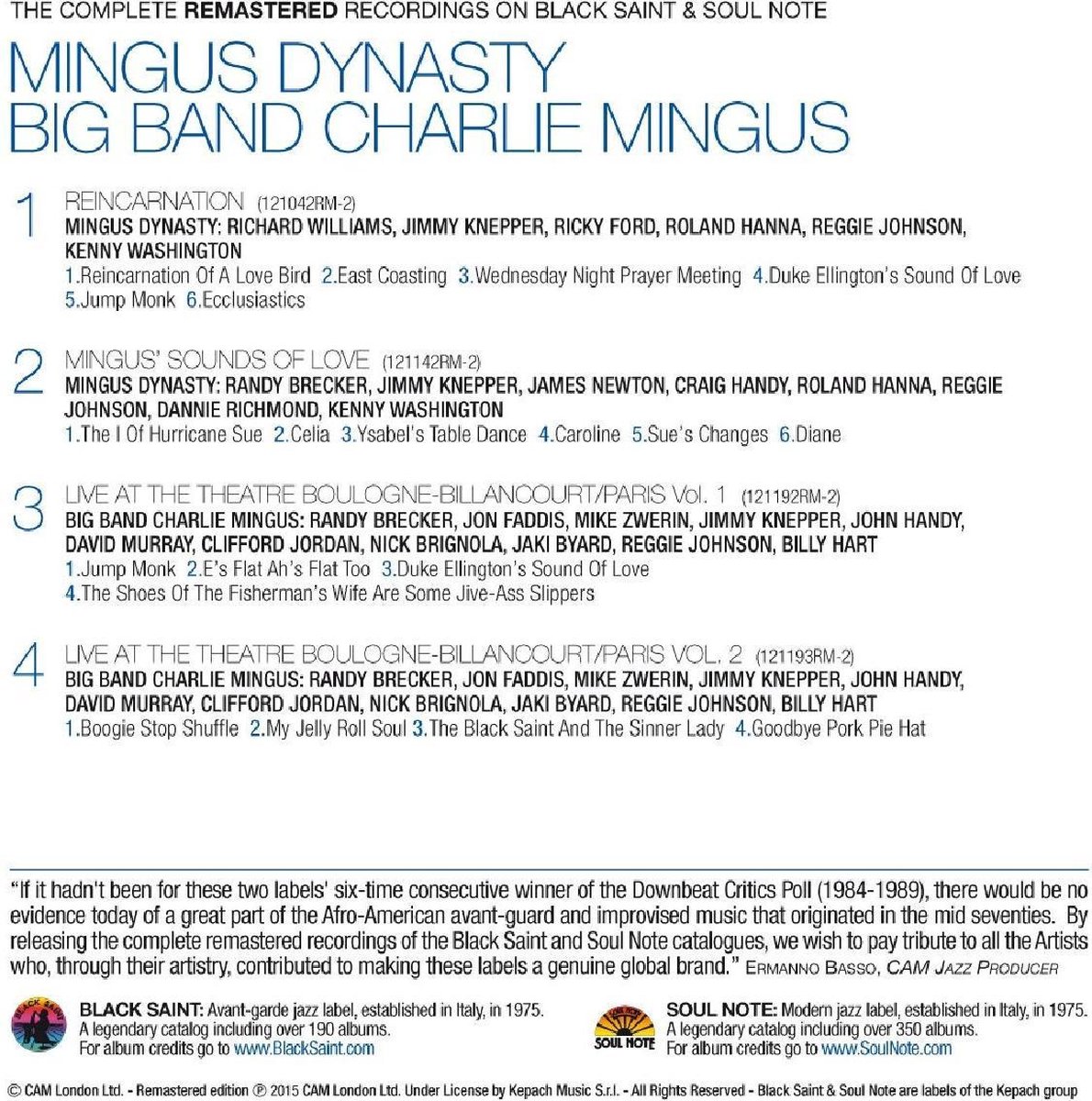 Mingus Dynasty/Big Band Charlie Mingus, Mingus Dynasty | CD (album ...