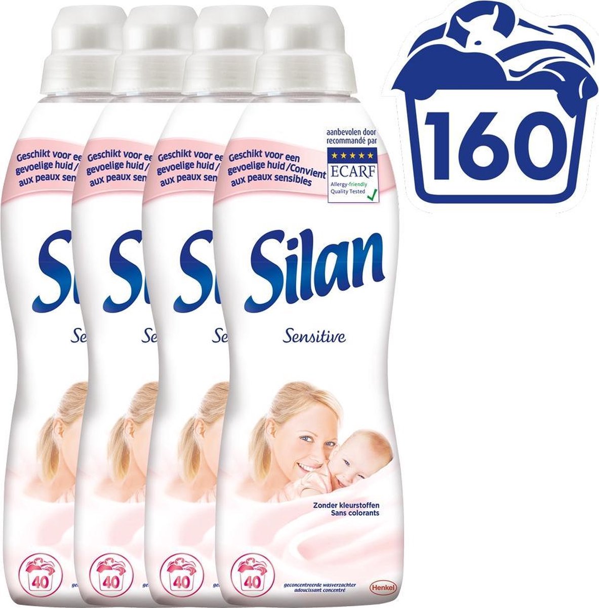 Silan Sensitive 160 Wasverzachter - Baby - Voordeelverpakking - 160 ...