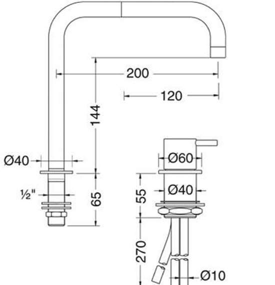 Keukenkraan Vola 590 RVS 59040 | bol