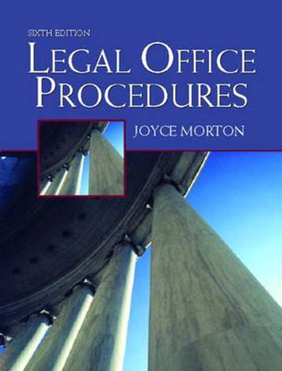 Legal Office Procedures, Joyce Morton | 9780130496218 | Boeken | bol.com