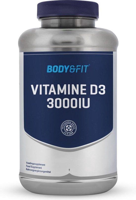 Body & Fit Vitamine D3 - 3000 IU - 180 capsules | bol.com