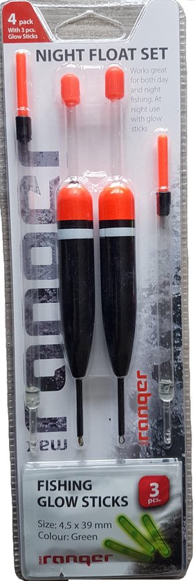 Dobberset met kniklichtjes - 4 Dobbers - 3 Kniklichtjes | bol