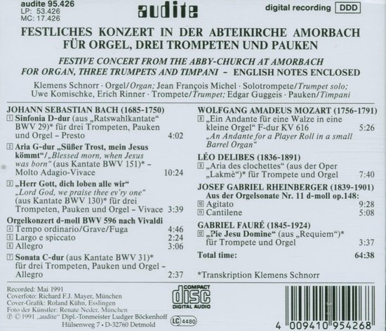 Klemens Schnorr, Jean François Michel, Edgar Guggeis - Festive Concerto ...