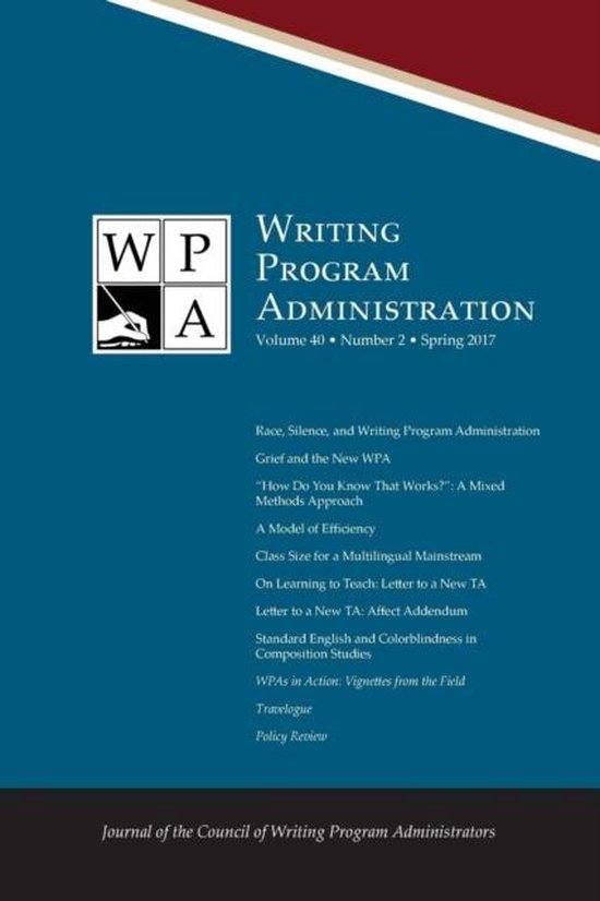 WPA | 9781602359567 | WRITING PROGRAM ADMI | Boeken | bol
