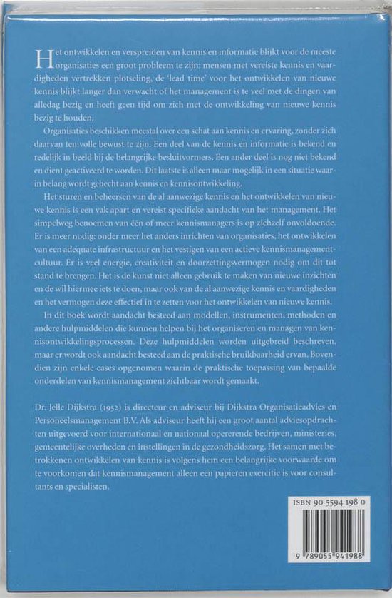 Kunst en kunde van kennismanagement, Jelle Dijkstra | 9789055941988 ...