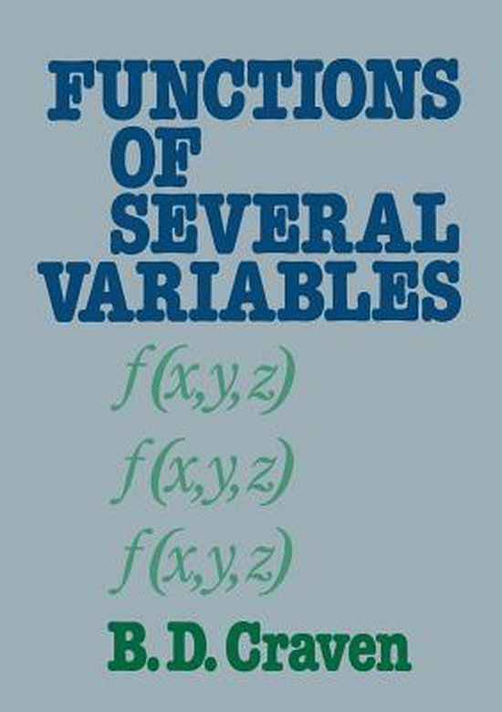 Functions of several variables | 9780412233401 | B. Craven | Boeken | bol.com