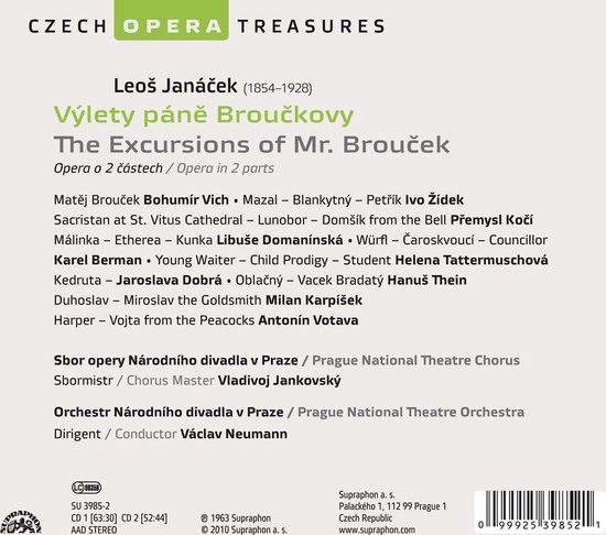 Prague National Theater Chorus And Orchestra, Václav Neumann ...