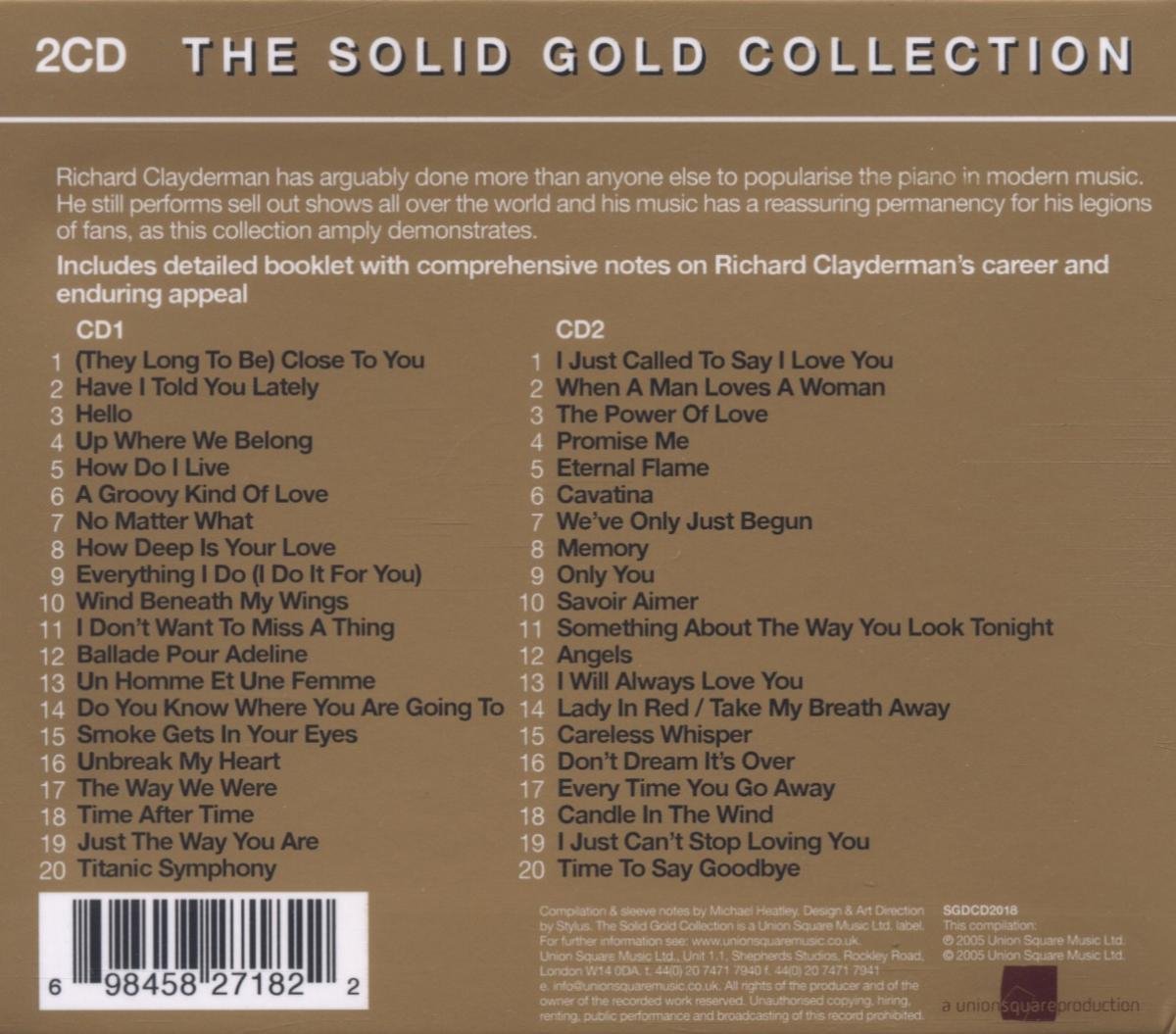 Richard Clayderman - The Solid Gold Collection, Richard Clayderman | CD ...