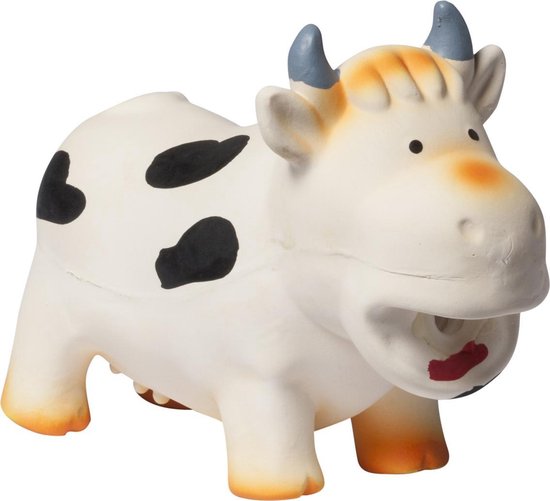 Adori Latex Toy Koe Met Pieper 19 cm Wit Zwart | bol.com