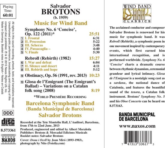 Salvador Barcelona Symphonic Band - Brotons - Symphony No. 6 'Concise ...