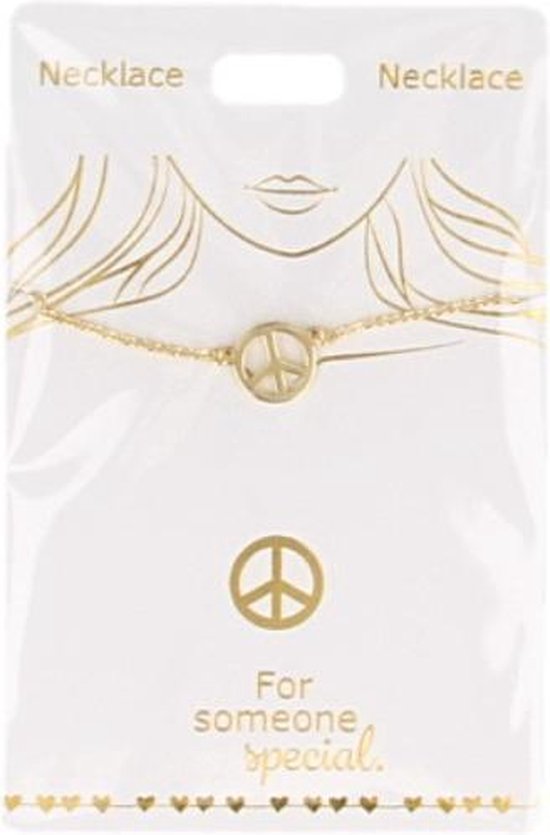 Ketting Peace, gold plated | bol.com