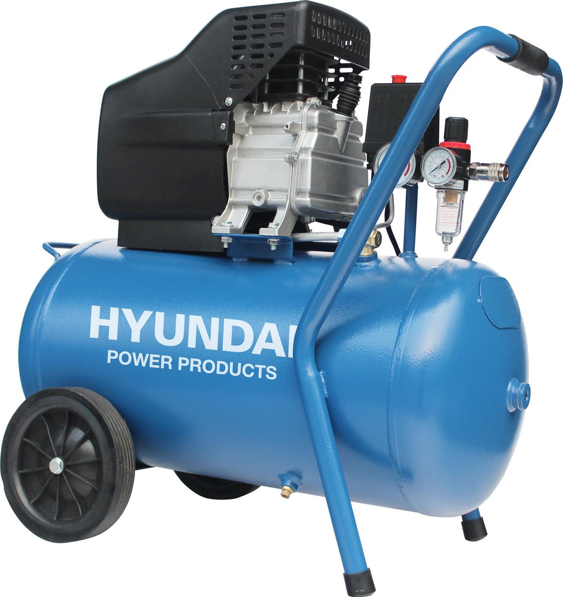 Hyundai compressor 50 liter met vochtafscheider - 8 BAR - 67dB - 180 ...