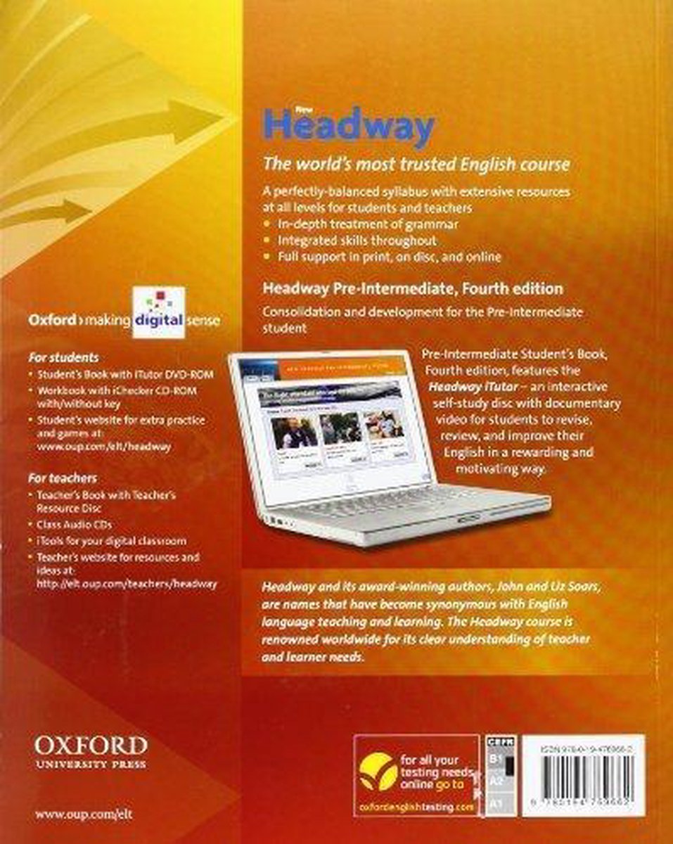 New Headway Pre intermediate Students Bo | 9780194769662 | John And Liz ...