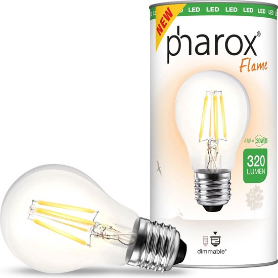 PHAROX LED PEER A60 FLAME 4W E27 | bol