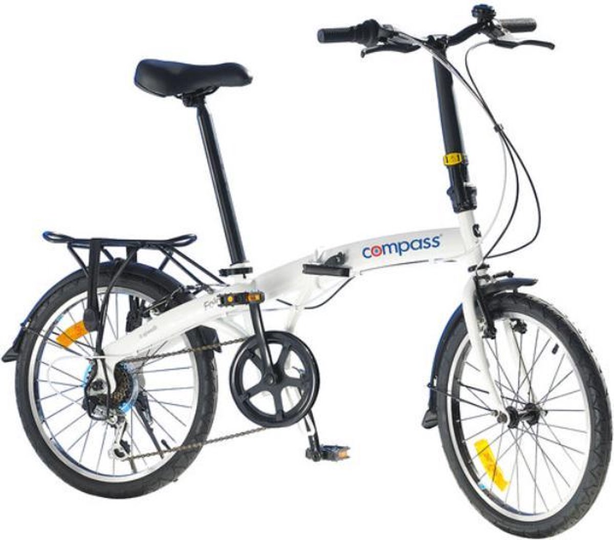 Vouwfiets 20'' wit - Compass | bol.com