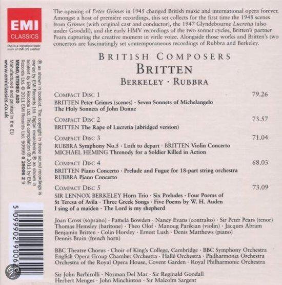 British Composers: Benjamin Britten, Berkeley | CD (album) | Muziek | bol
