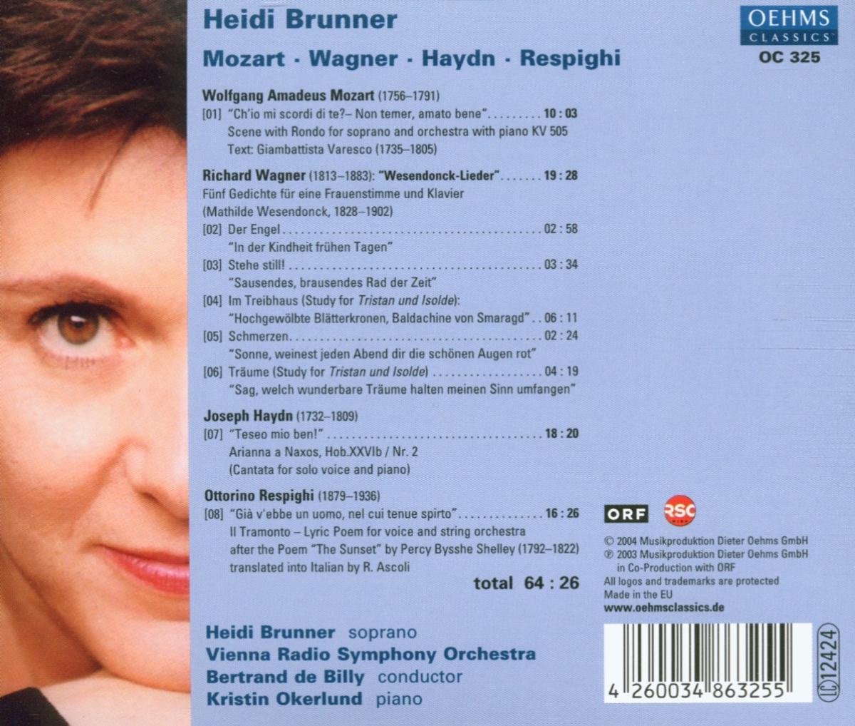 Heidi Brunner, Kristin Okerlund, RSO Wien, Bertrand De Billy - Arias ...