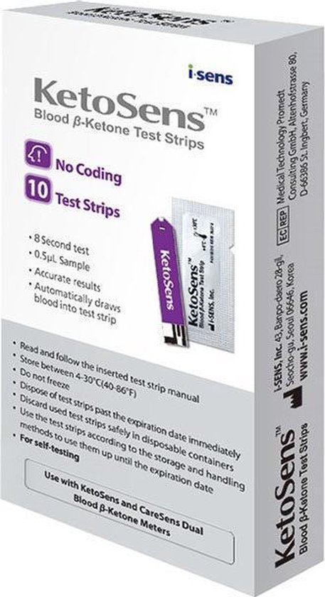 KetoSens Bloed Ketonen test strips | bol