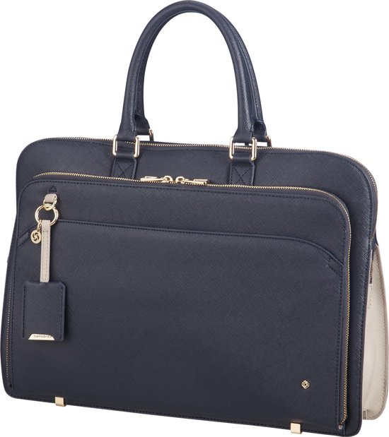 Samsonite Laptopaktetas - Lady Becky Bailhandle 14.1 inch Blue/Grey ...