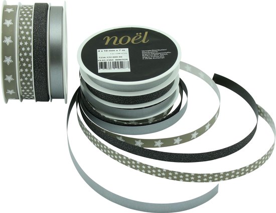 Kerstlint winter Cadeaulint 4 x 10 mm x 7 mtr - 2 rollen | bol.com