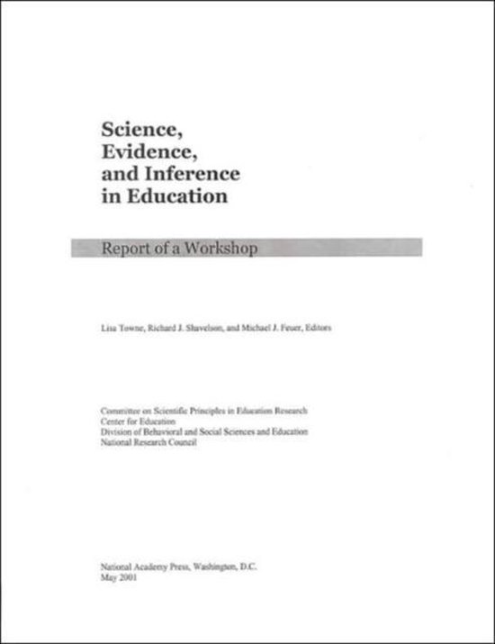 Science, Evidence, and Inference in Education | 9780309075701 ...