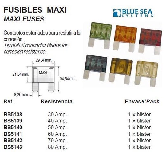 Blue Sea Systems Maxi-zekering 60a Blauw | bol