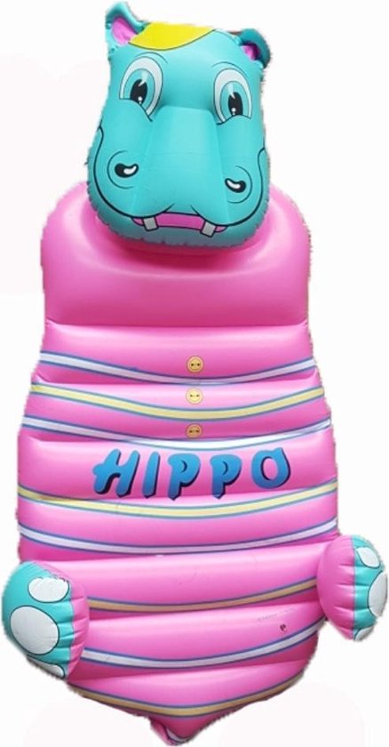 Hippo Float Nijlpaard XXL luchtbed roze - 90 X 190 | bol