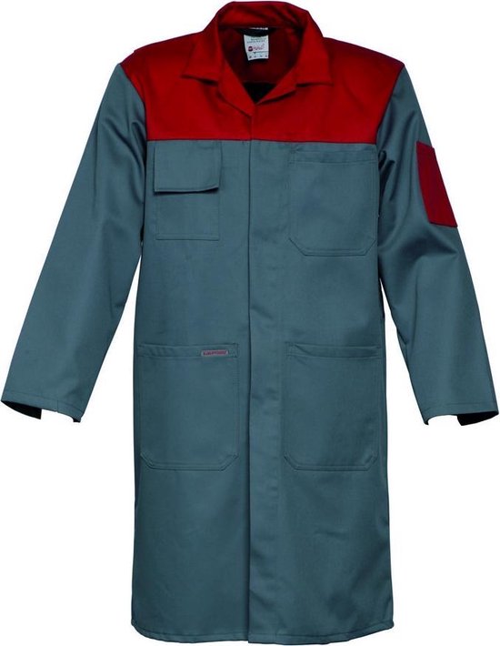 Havep 4089 Lange jas/Stofjas Grijs/Rood maat 46 | bol