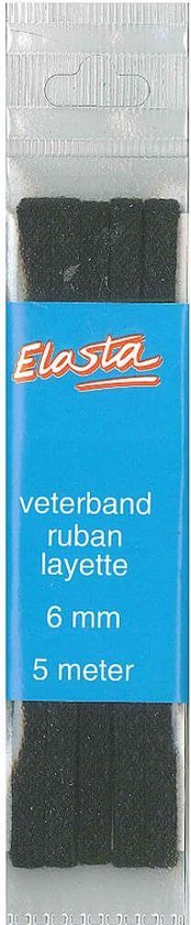 ELASTA VETERBAND 6MM ZWART - 5M. 2 STUKS. | bol