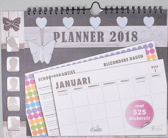 Home deluxe familieplanner weekkalender 2018 voor maximaal 5 personen ...