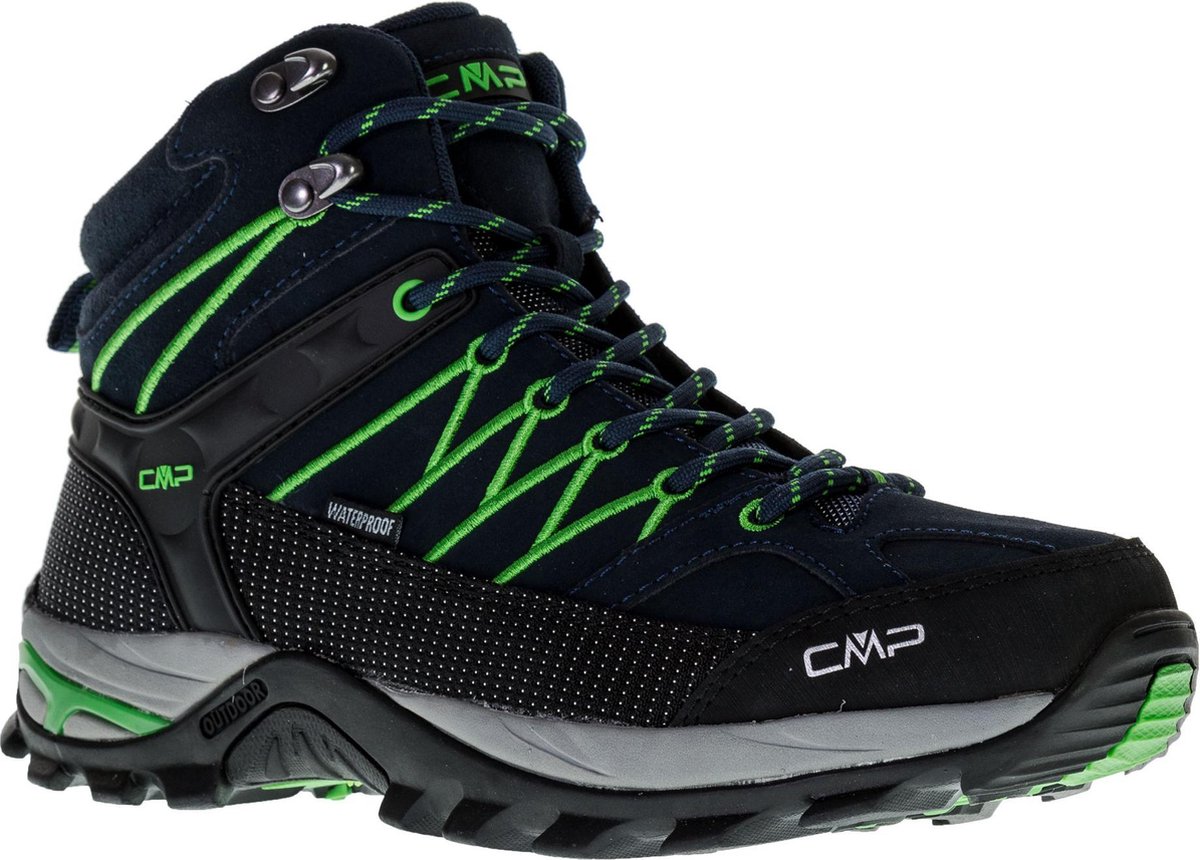 CMP Rigel Mid Wandelschoenen - Maat 43 - Mannen - navy/zwart/groen | bol.com