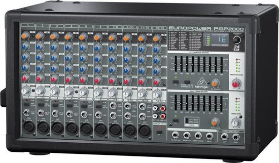 Behringer PMP2000 mengpaneel 14 kanalen 10 - 200000 Hz Zwart | bol.com