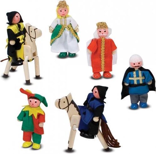 Houten kasteel figuren 8 stuks | bol