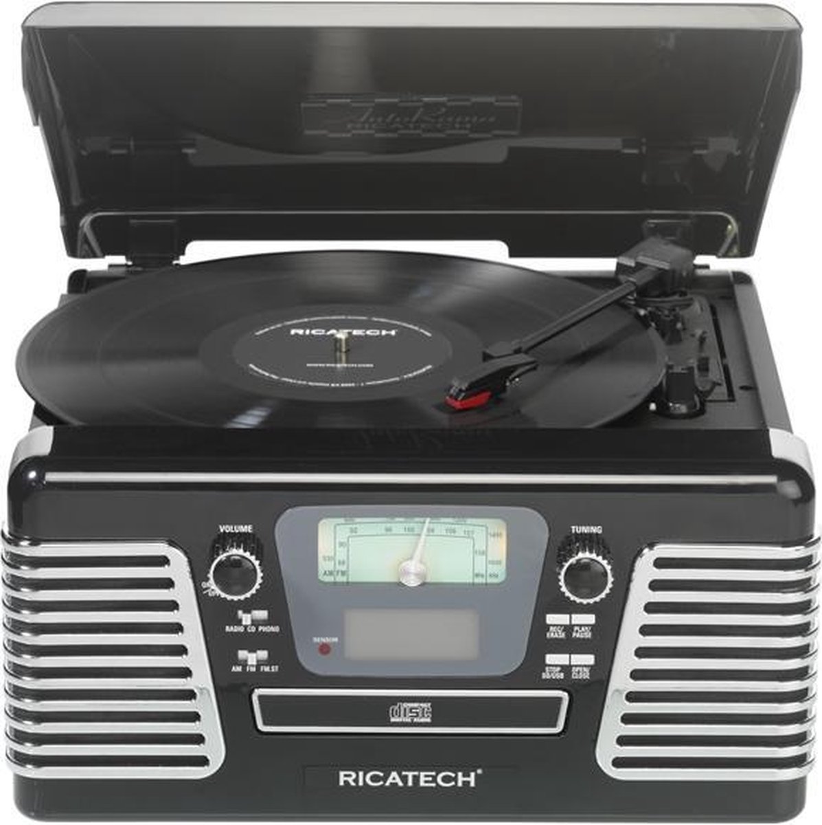 Ricatech Home entertainment - Platenspelers RMC100 - Zwart | bol