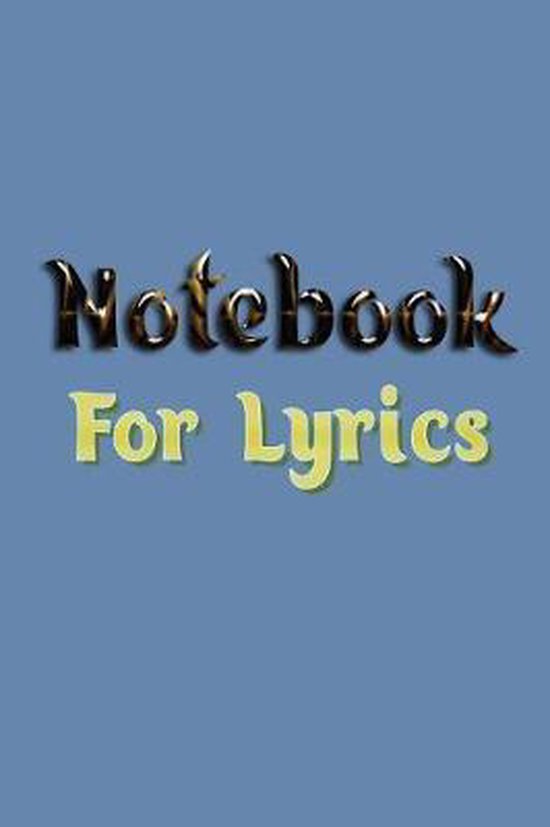 Notebook for Lyrics | bol.com