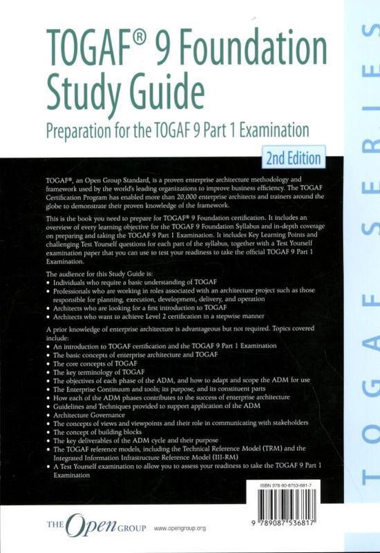 TOGAF® 9 Foundation Study Guide, The Open Group | 9789087536817 | Boeken | bol